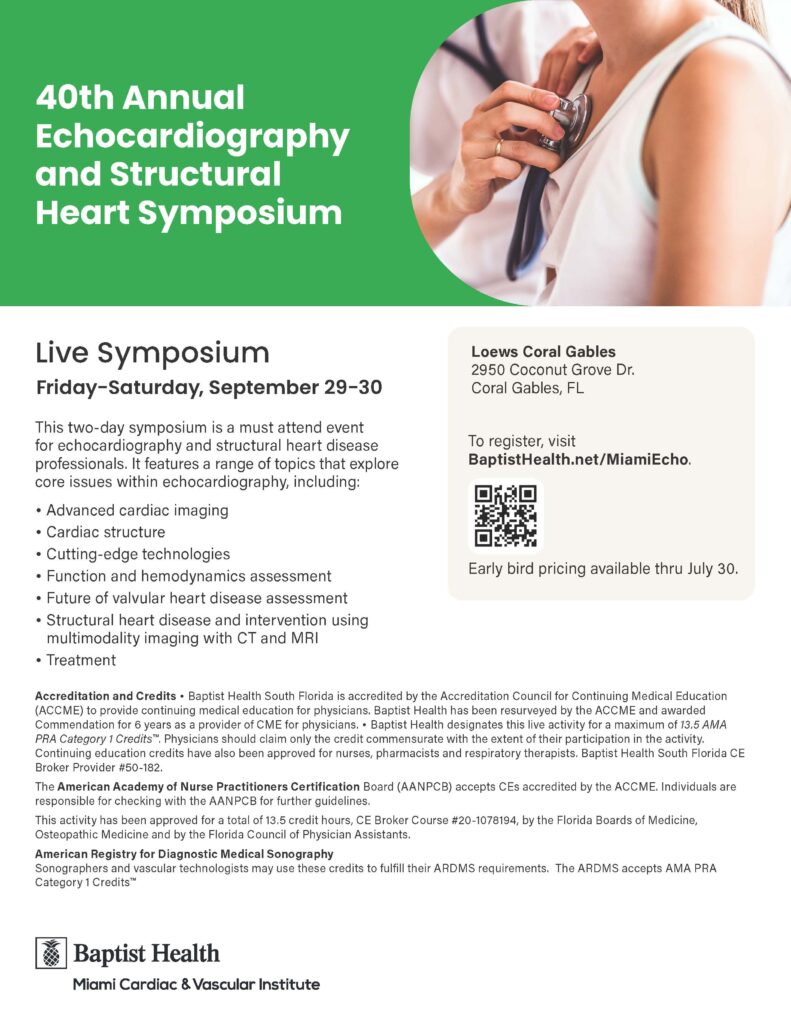 40th Annual Echocardiography and Structural Heart Symposium - Florida ...