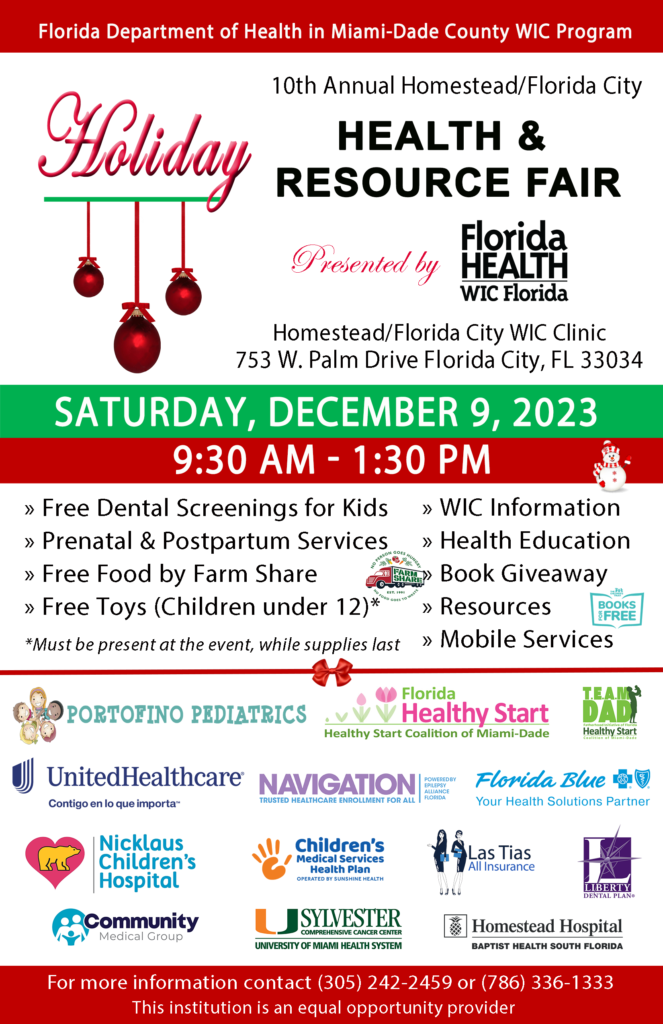 10th ANNUAL HOMESTEAD/FLORIDA CITY HOLIDAY HEALTH & RESOURCE FAIR ...