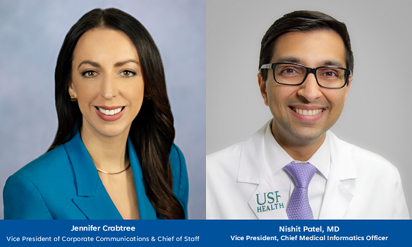 Tampa General Hospital Leaders Jennifer Crabtree and Dr. Nishit Patel ...