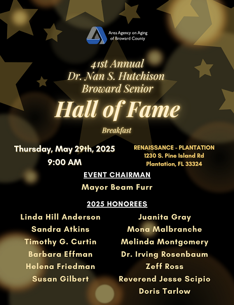 Local Older Adults to be Honored at 41st Annual Dr. Nan S. Hutchison ...